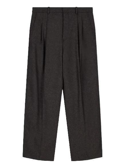 Emporio Armani Pleated Wide-leg Trousers - Brown