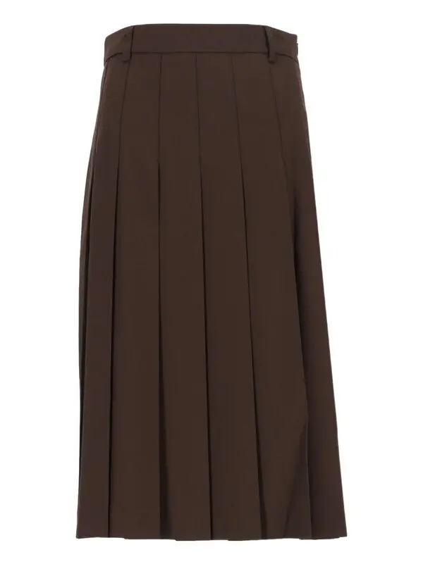 DUNST Pleated Long Skirt - Black