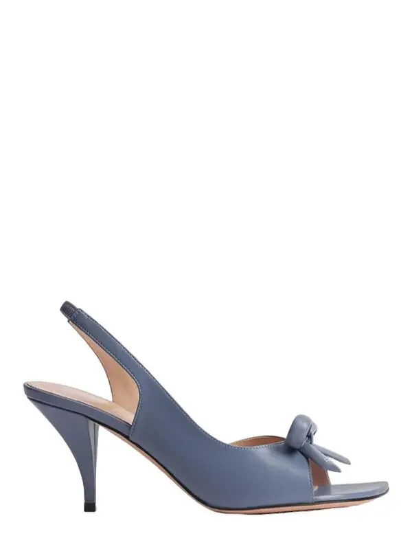 Dior Bow Heeled Slingback Sandal - Blue