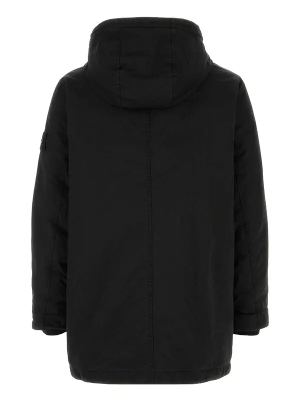 Stone Island Hooded Down Jacket - Black