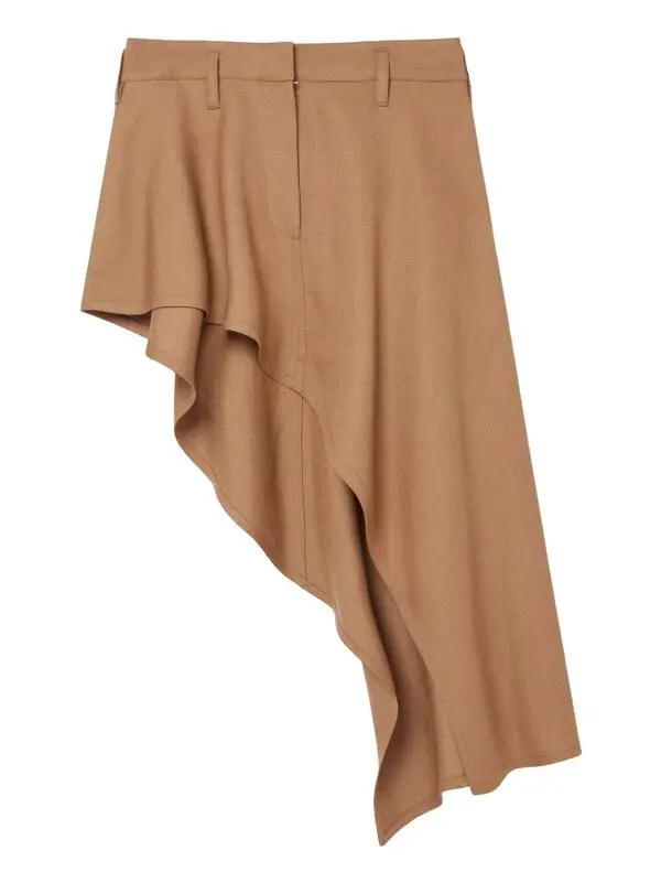 Stella McCartney Asymmetric Draped Skirt - Brown