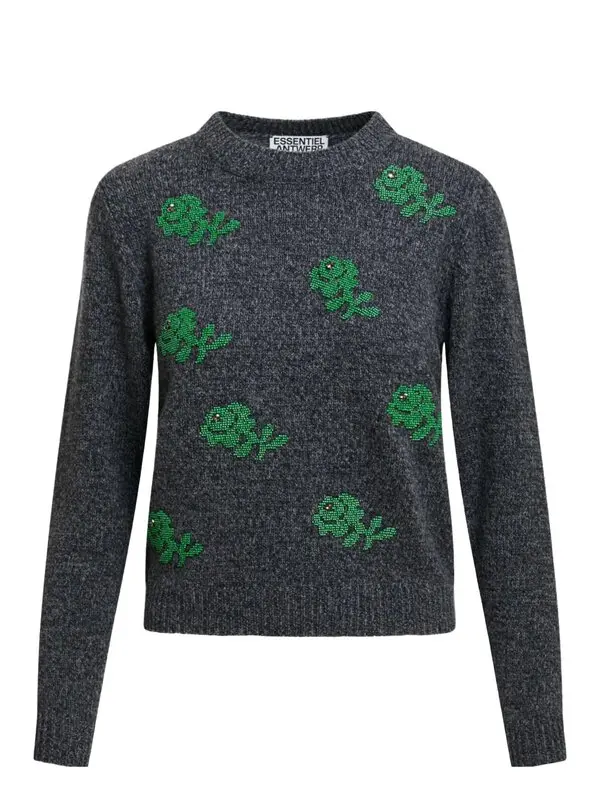 Essentiel Antwerp Long-sleeved Knitwear - Green/gray