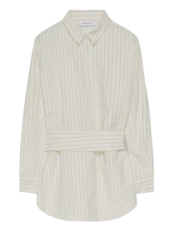 Fabiana Filippi Striped Long-sleeved Shirt - White