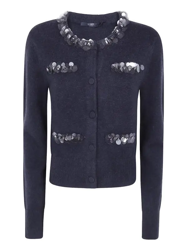 Seventy Embellished Jumper - Black