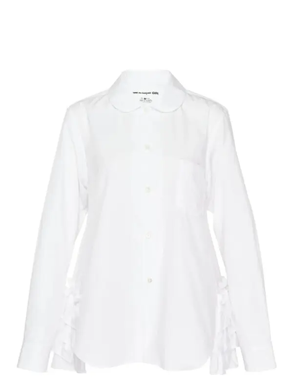Comme Des Garçons Long-sleeve Collared Shirt - White