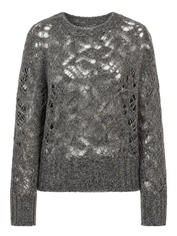 Max Mara Crochet Crewneck Jumper - Black