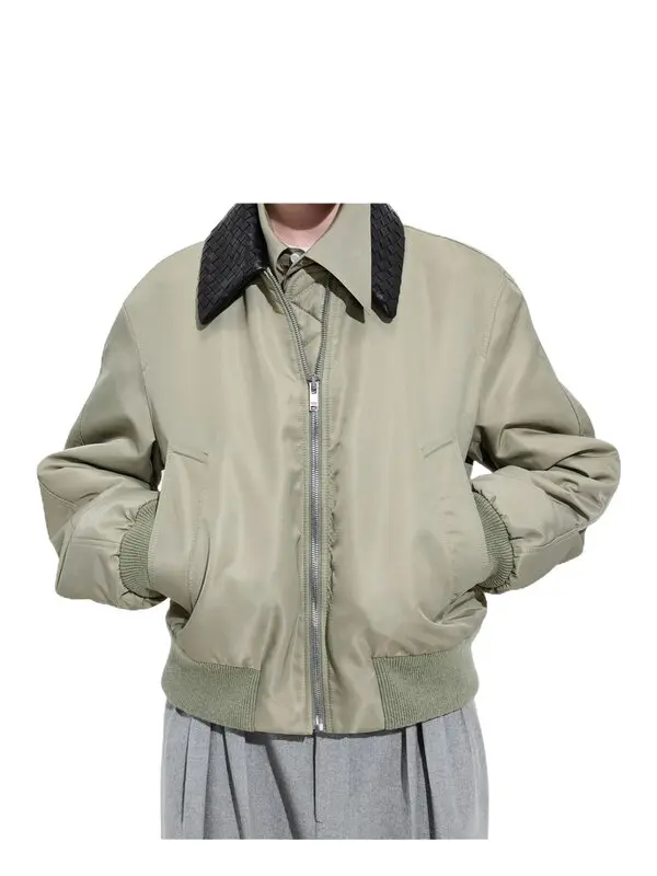 Bottega Veneta Satin Nylon Blouson - Tarragon