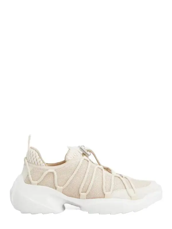 ROGER VIVIER Viv' Zag Sneakers In Fabric And Suede - Beige