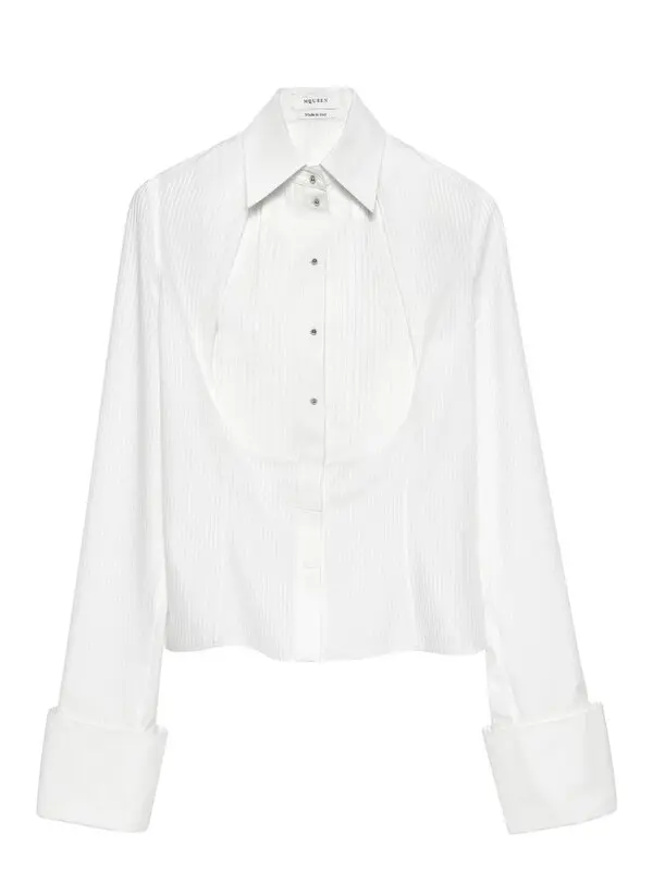 Alexander McQueen Tuxedo Striped Shirt - Optical White