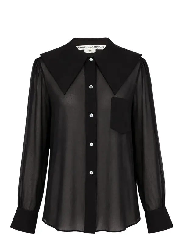 Comme Des Garçons Sheer Blouse - Black