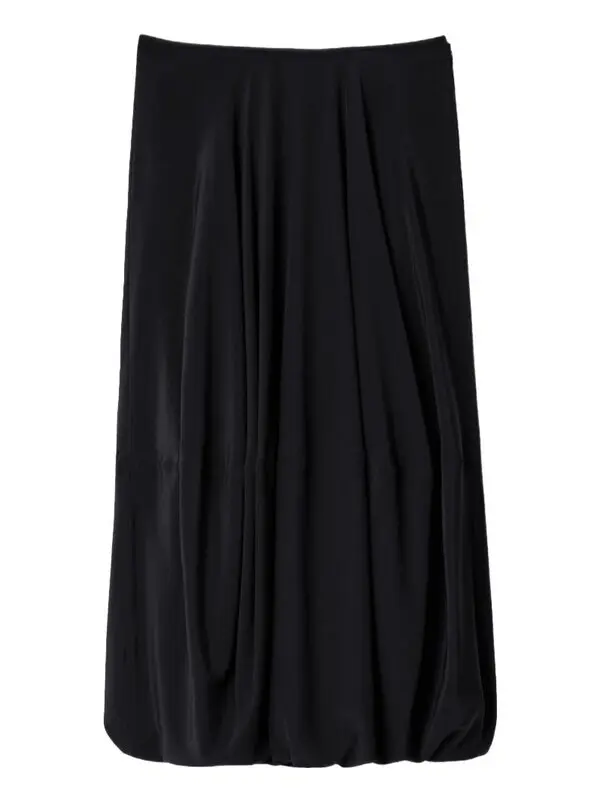LEMAIRE Balloon Skirt In Silk Crepe De Chine - Black