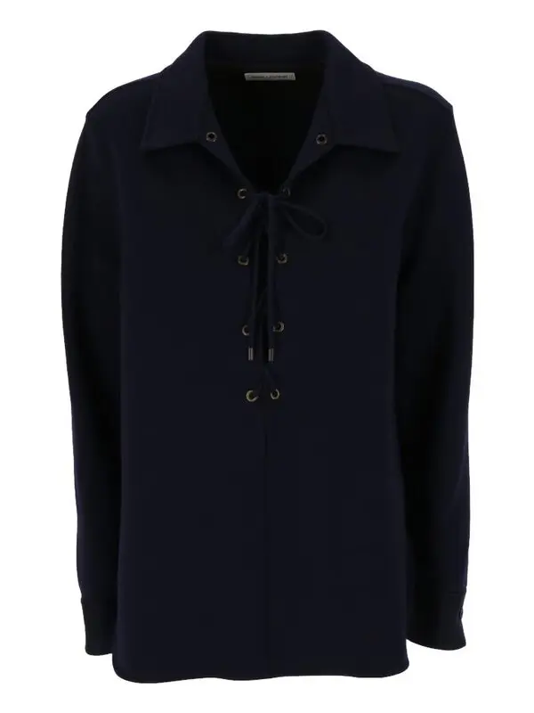 Saint Laurent Lace-up Long-sleeved Top - No