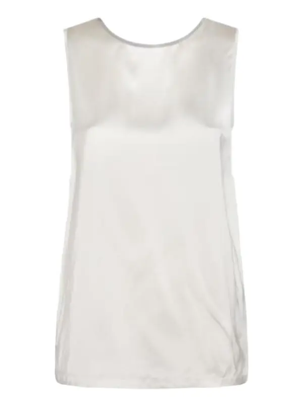 Fabiana Filippi Sleeveless V-neck Top - White
