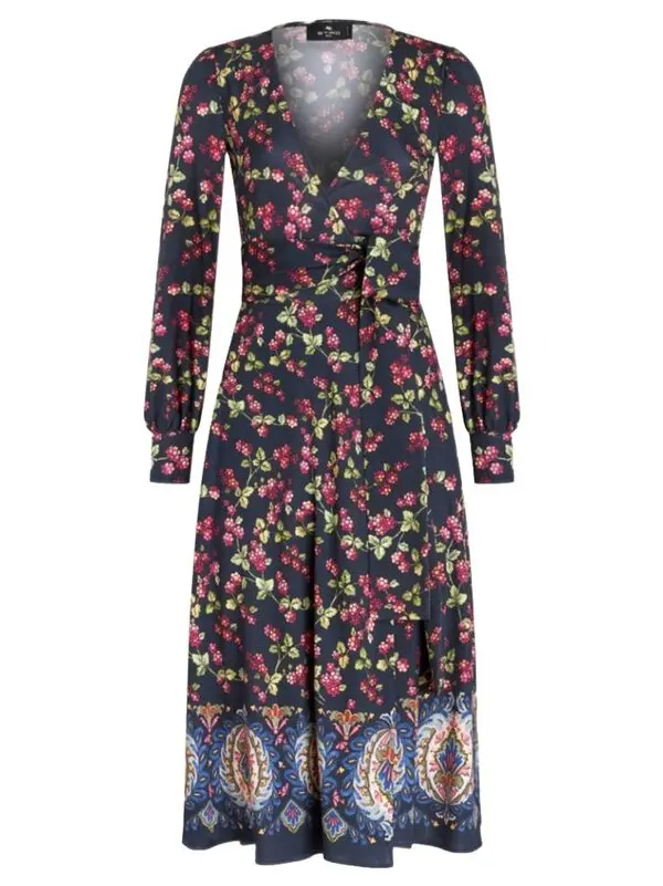 Etro Jersey Wrap Dress - Black