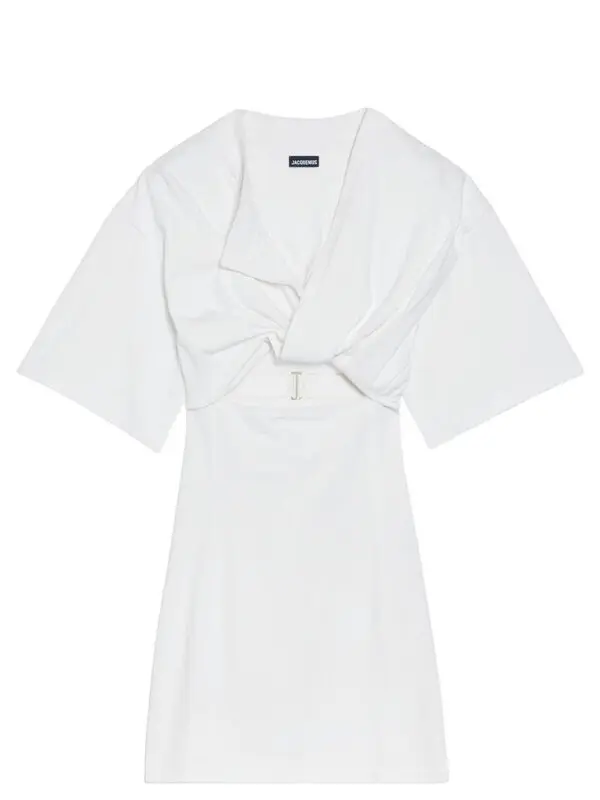 Jacquemus Bahia Cut-out Detail Mini Dress - White
