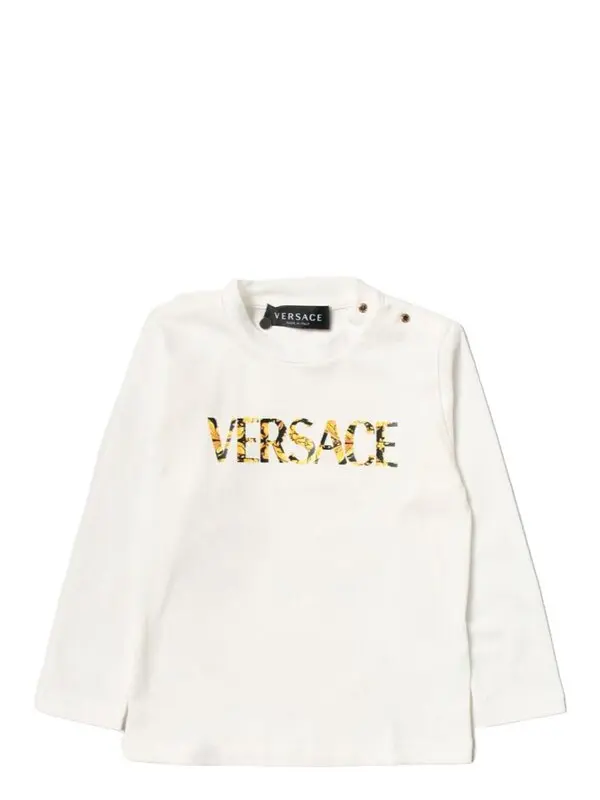 Versace Logo-print Cotton T-shirt - White