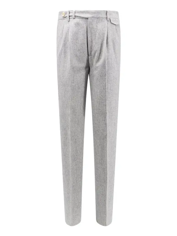 Brunello Cucinelli Pressed Crease Tailored Trousers - Pearl Grey