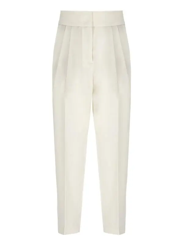 Fabiana Filippi High Waist Straight-leg Trousers - White