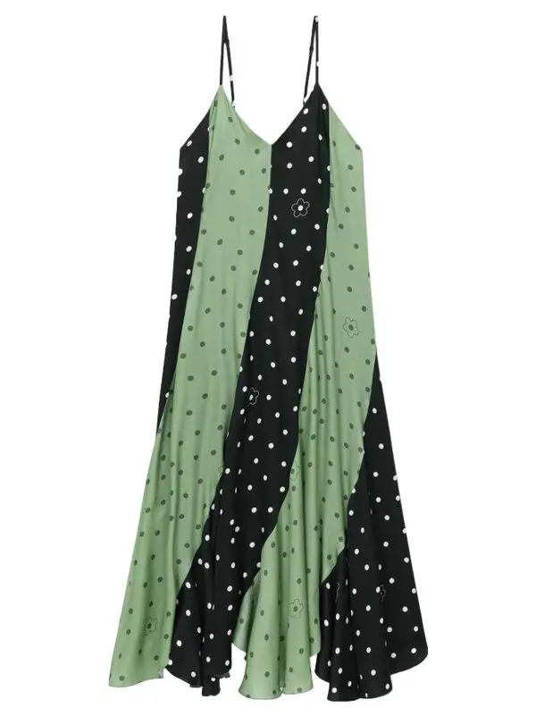 Kenzo Flower Spot Long Dress - Green