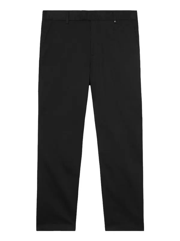 Burberry Slim-cut Monogram-motif Chinos - Black