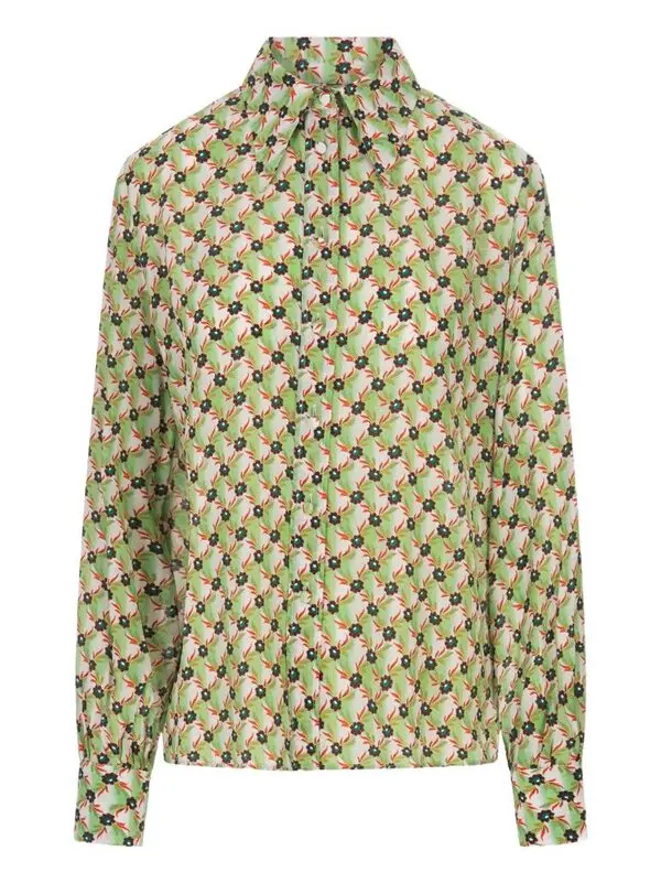 Etro Floral-print Silk Shirt - Nude