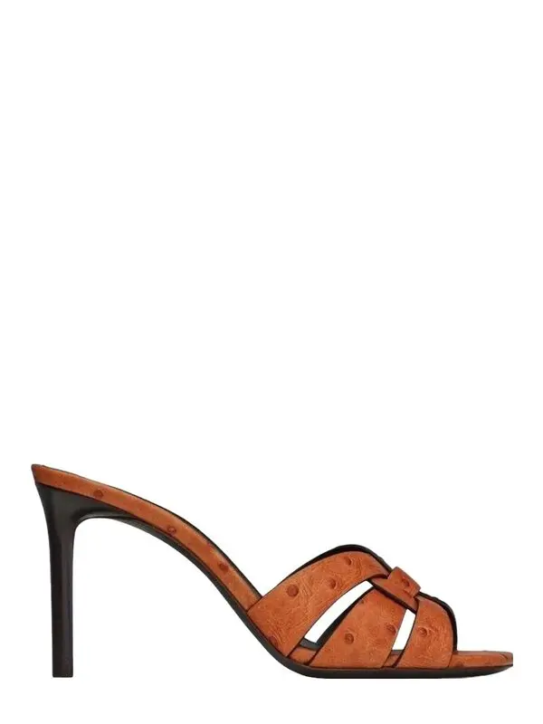 Saint Laurent Tribute Open-toe Mules - Brown