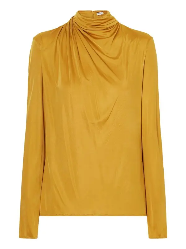 Balmain Draped Jersey Blouse - Orange