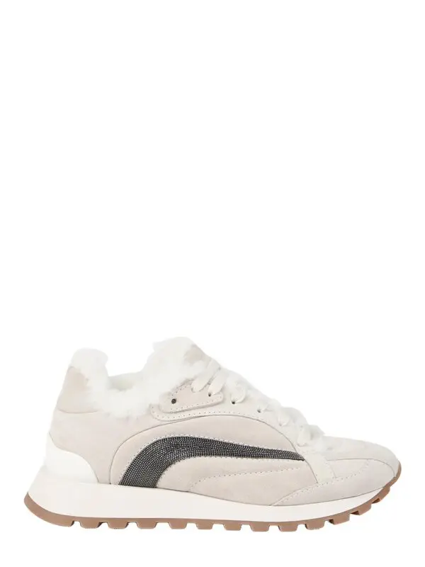 Brunello Cucinelli Monili-chain Sneakers - Light Gray