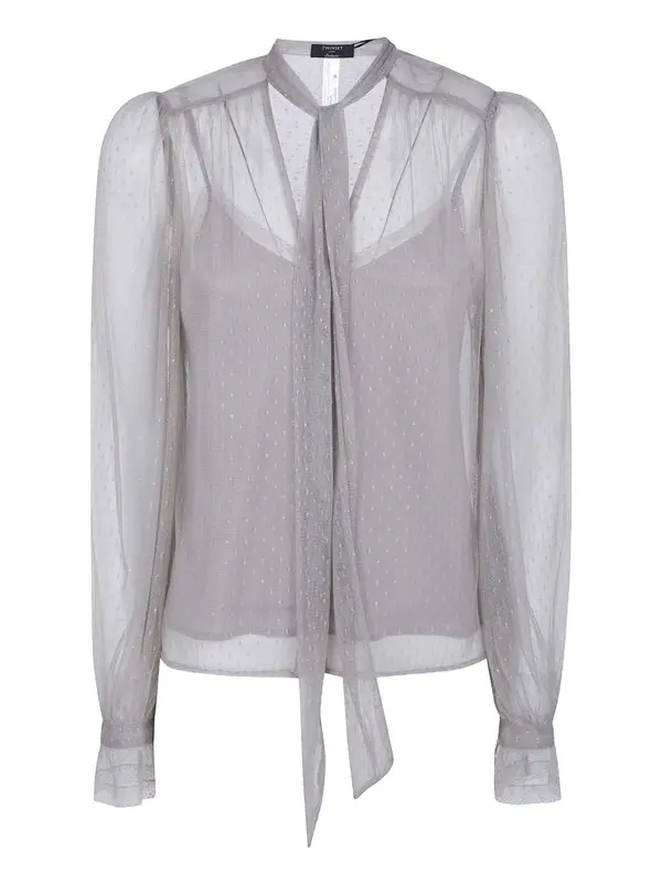 TWINSET Tulle Shirt With Lurex - No