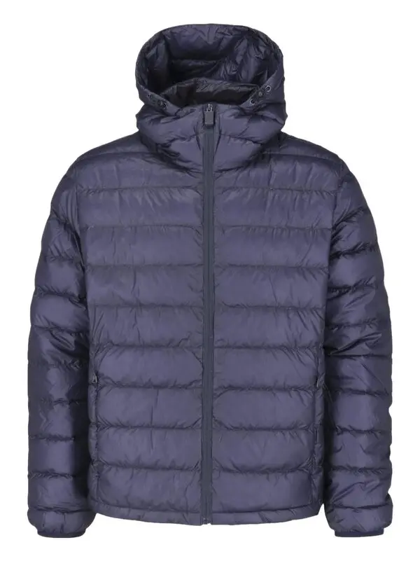 Aspesi Hooded Quilted Down Jacket - Navy Blue