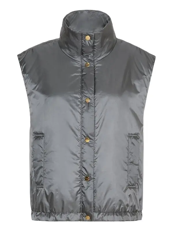 Max Mara Oversized Water-repellent Padded Gilet - Medium Gray