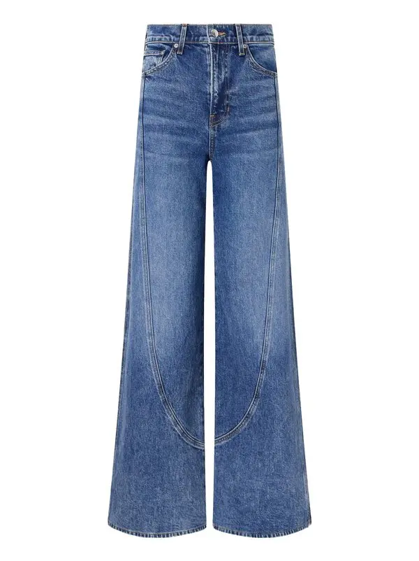 Veronica Beard Taylor Mid-rise Wide-leg Jeans - Blue
