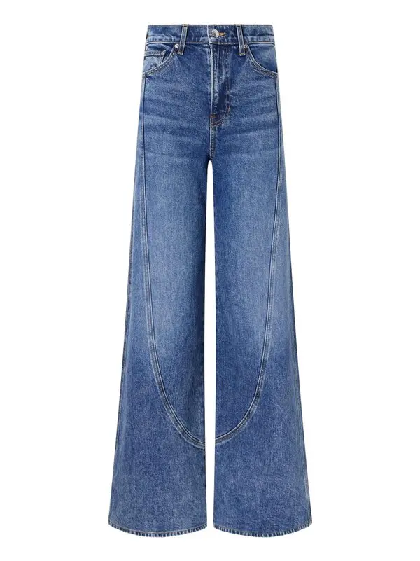 Veronica Beard Taylor Mid-rise Wide-leg Jeans - Mid Denim