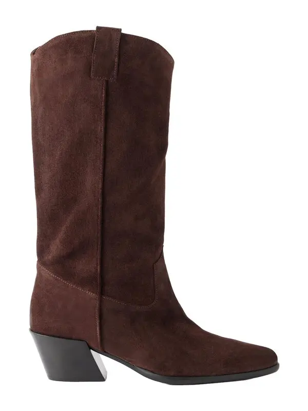 Staud Monty Suede Ankle Boots - Brown