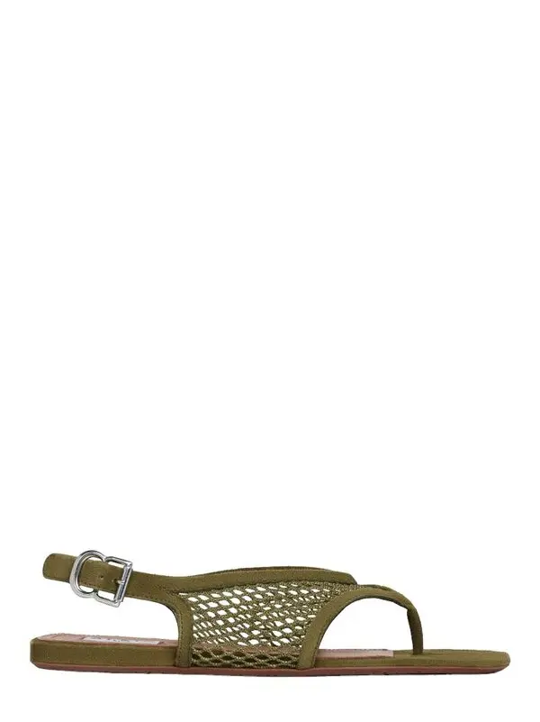 Alaïa Fishnet Flat Sandals - No