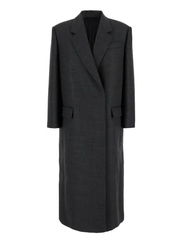 Brunello Cucinelli Long Sleeved Oversized Coat - Grey