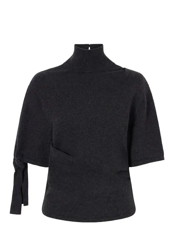 Jacquemus La Maille Fiocco Wool And Cashmere-blend Turtleneck Sweater - Gray