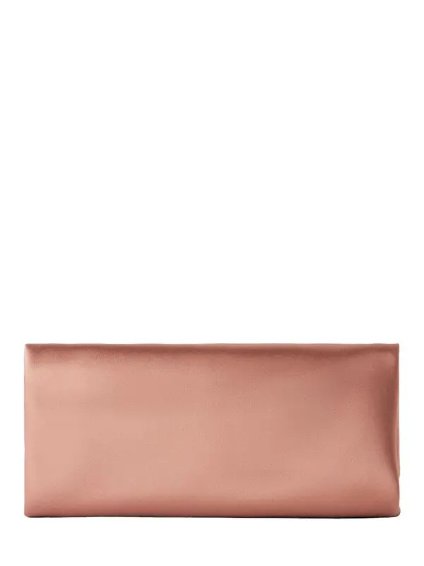 Saint Laurent Evening Satin Clutch - Pink