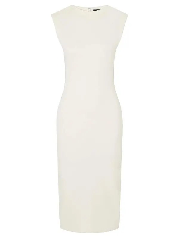 Jacquemus La Robe Alba Crepe Midi Dress - Off-white