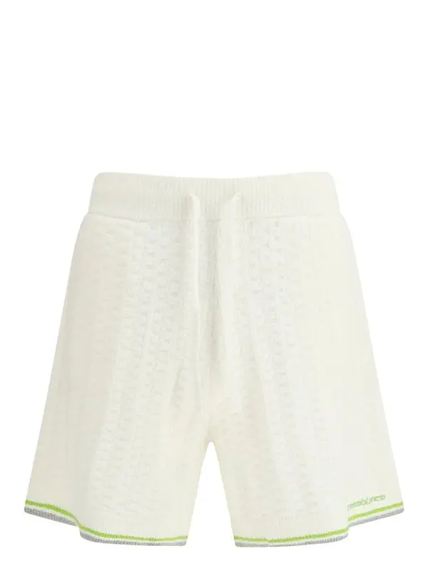 Casablanca Tennis Bouclé Shorts - White