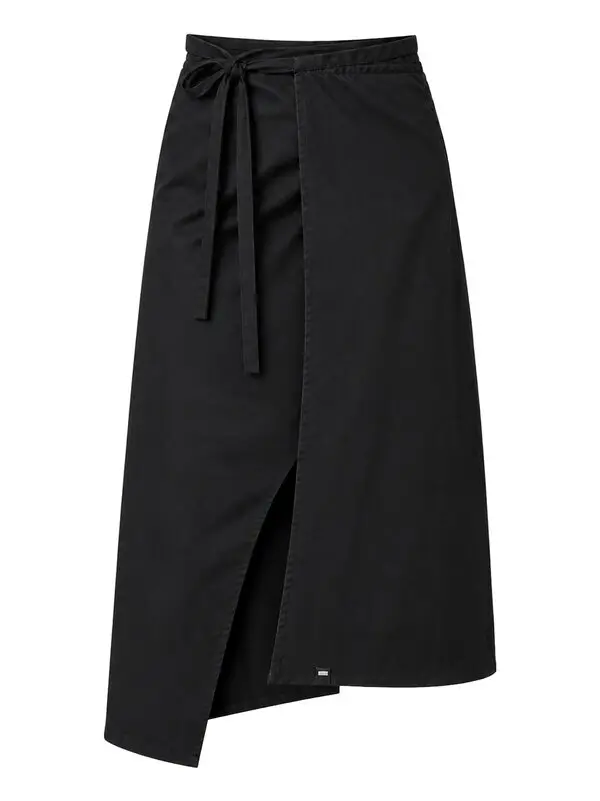 YOGI8APPAREL Silent Glam Wrap Skirt - Black