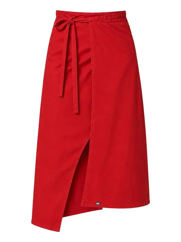 YOGI8APPAREL Silent Glam Wrap Skirt - Red