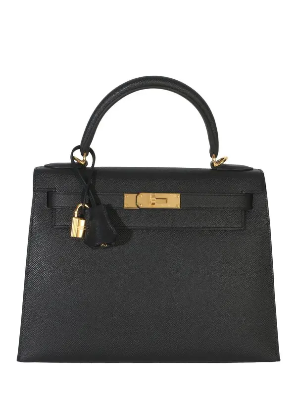 Hermès Epsom Sellier Kelly 28 Ghw - Black