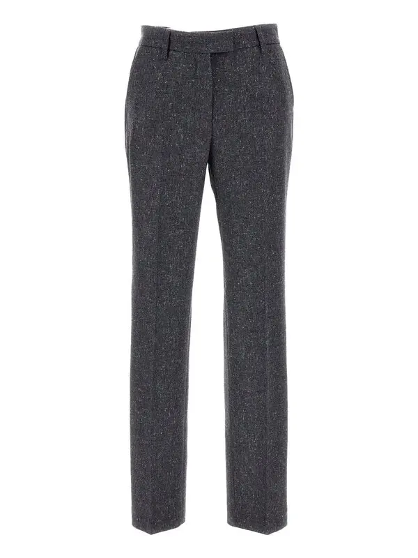 Alberto Biani Pantaloni Slim In Lana - Grigio