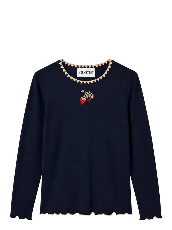 HELMSTEDT Andrea Longsleeve T-shirt Midnight Blue - Red