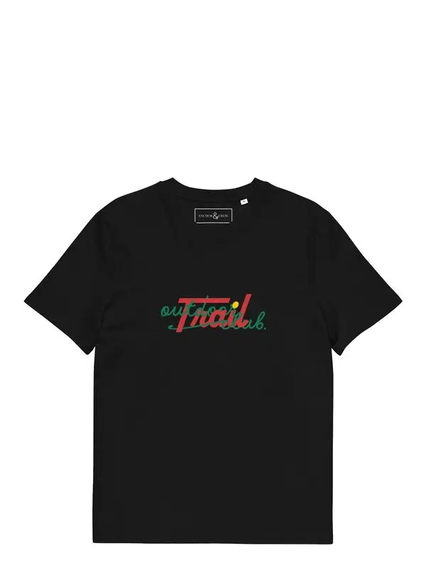 ANCHOR & CREW Outdoor Trail Club Supply Organic Cotton T-shirt - Black