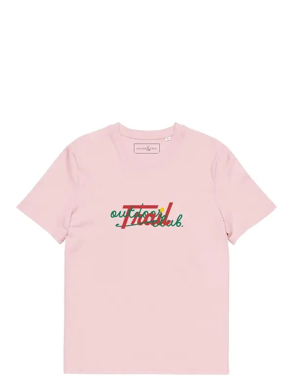 ANCHOR & CREW Cotton Outdoor Trail Club Supply Organic Cotton T-shirt - Pink