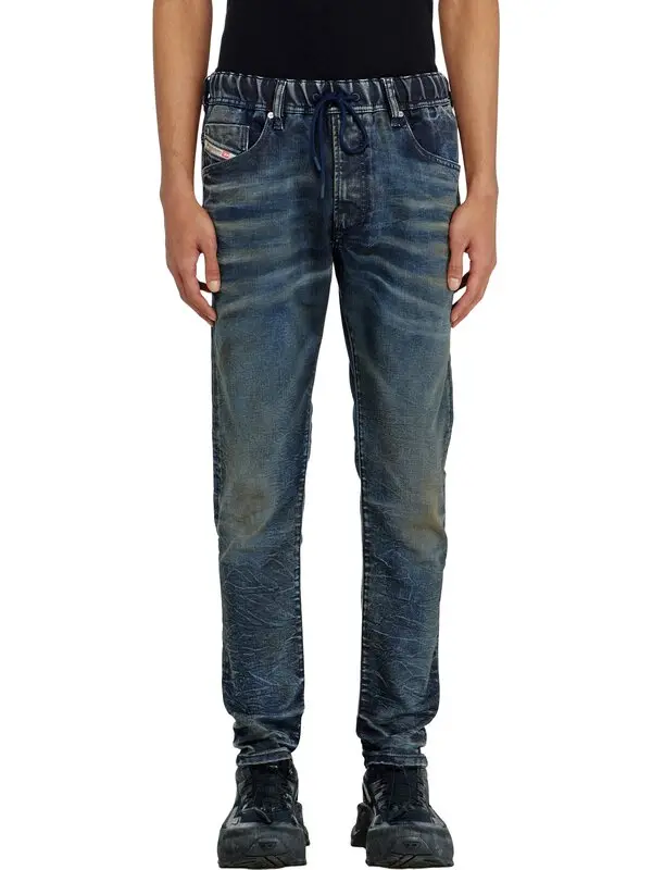 DIESEL® Regular Regular Waist 2030 D-krooley Joggjeans, Dark Elastic Waistband - Blue