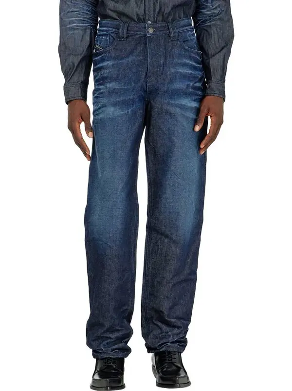 DIESEL® Regular Jeans High Waist 1991 D-voeed, Dark Button Fly - Blue