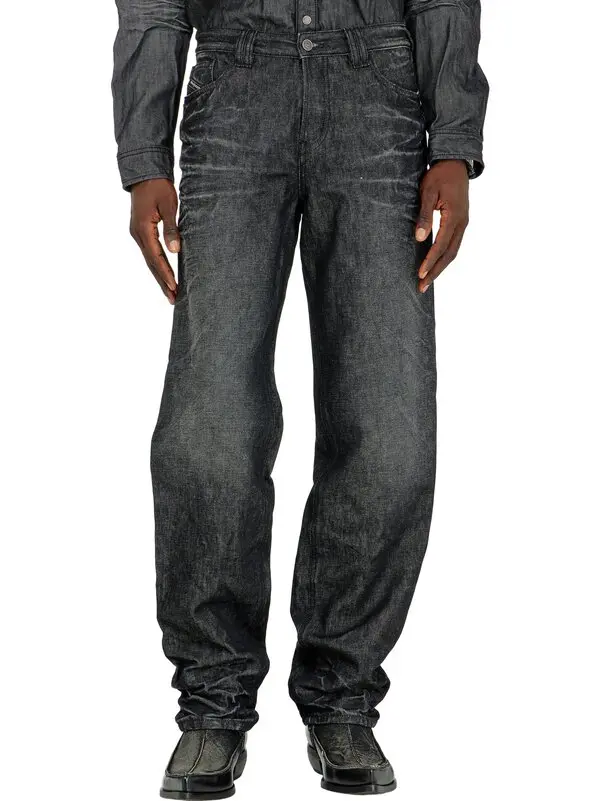 DIESEL® Regular Jeans High Waist 1991 D-voeed, /dark Grey, Button Fly - Black
